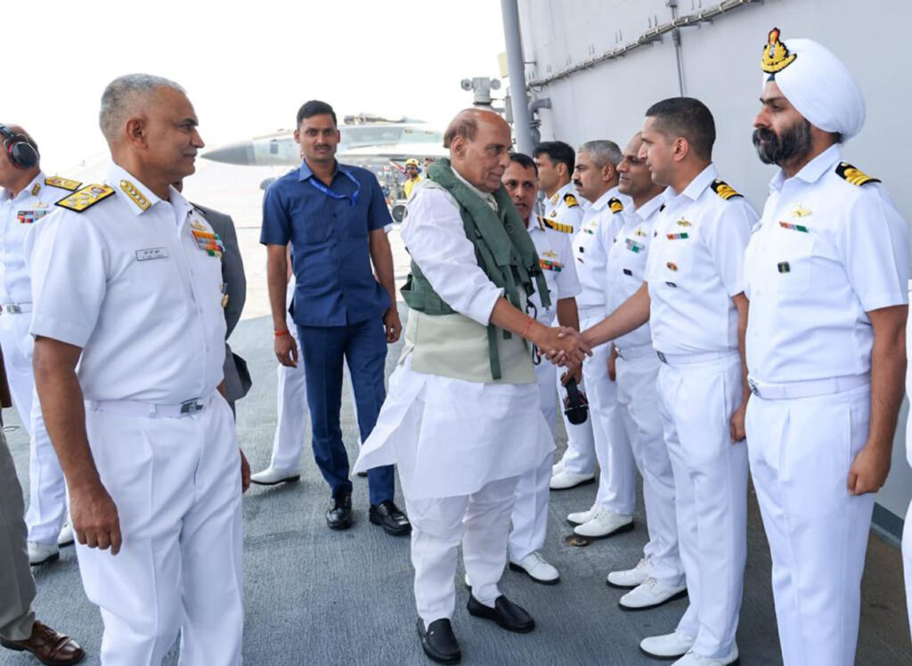 Defence Minister reviews operational capabilities of Indian Navy during ...