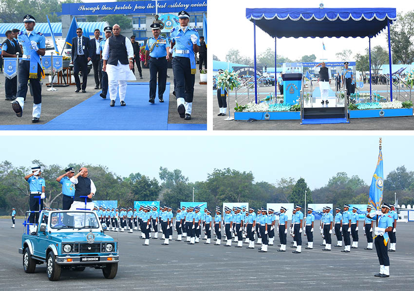 Defence Minister reviews Combined Graduation Parade at Air Force ...