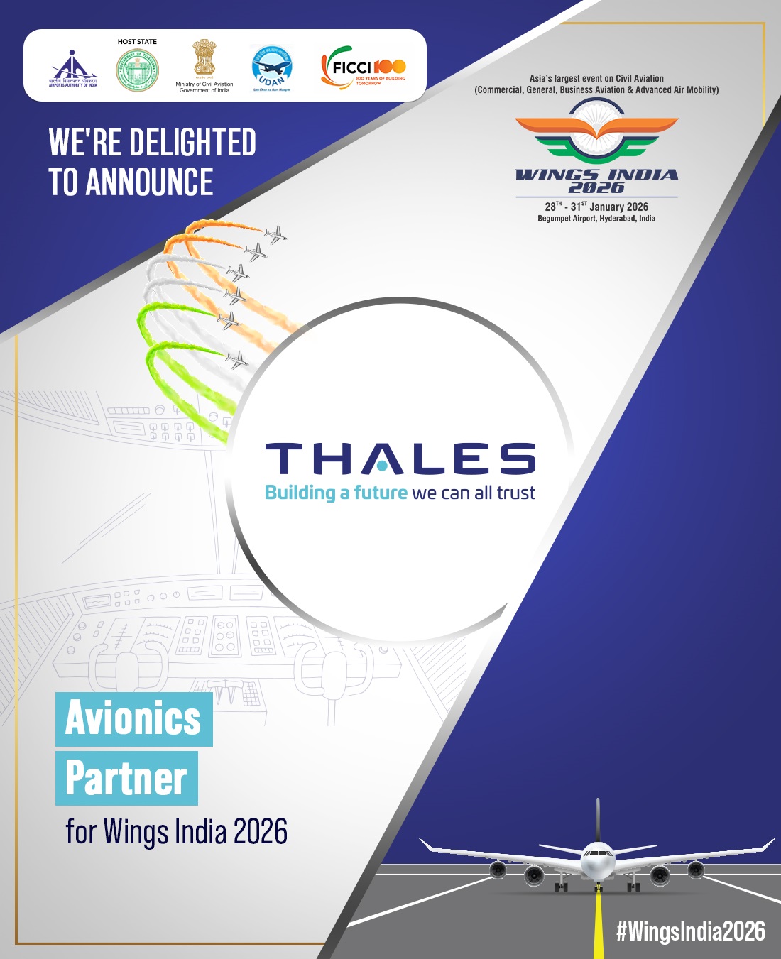 Thales named Avionics Partner for Wings India 2026 - India Strategic